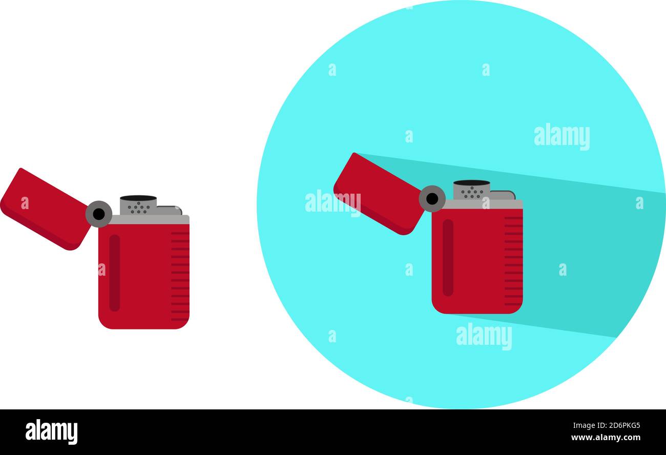 Red lighter ,illustration, vector on white background Stock Vector ...