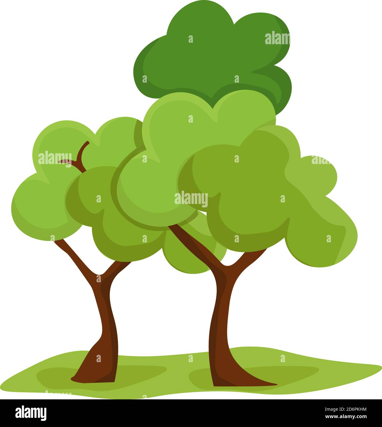 Small trees ,illustration, vector on white background Stock Vector ...