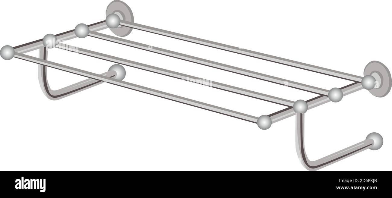 Towel rack ,illustration, vector on white background Stock Vector Image ...