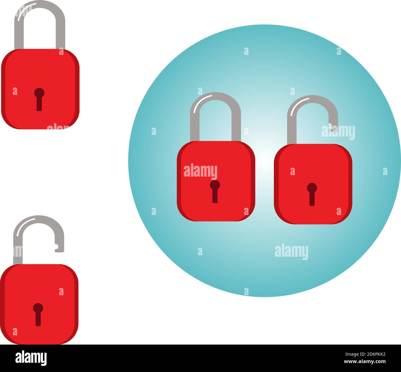 Four locks Stock Vector Images - Alamy