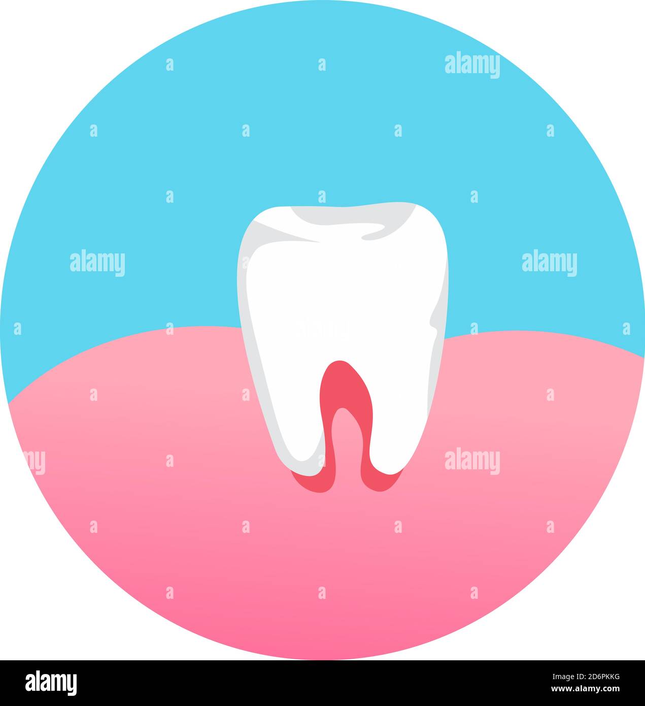 White tooth ,illustration, vector on white background Stock Vector ...