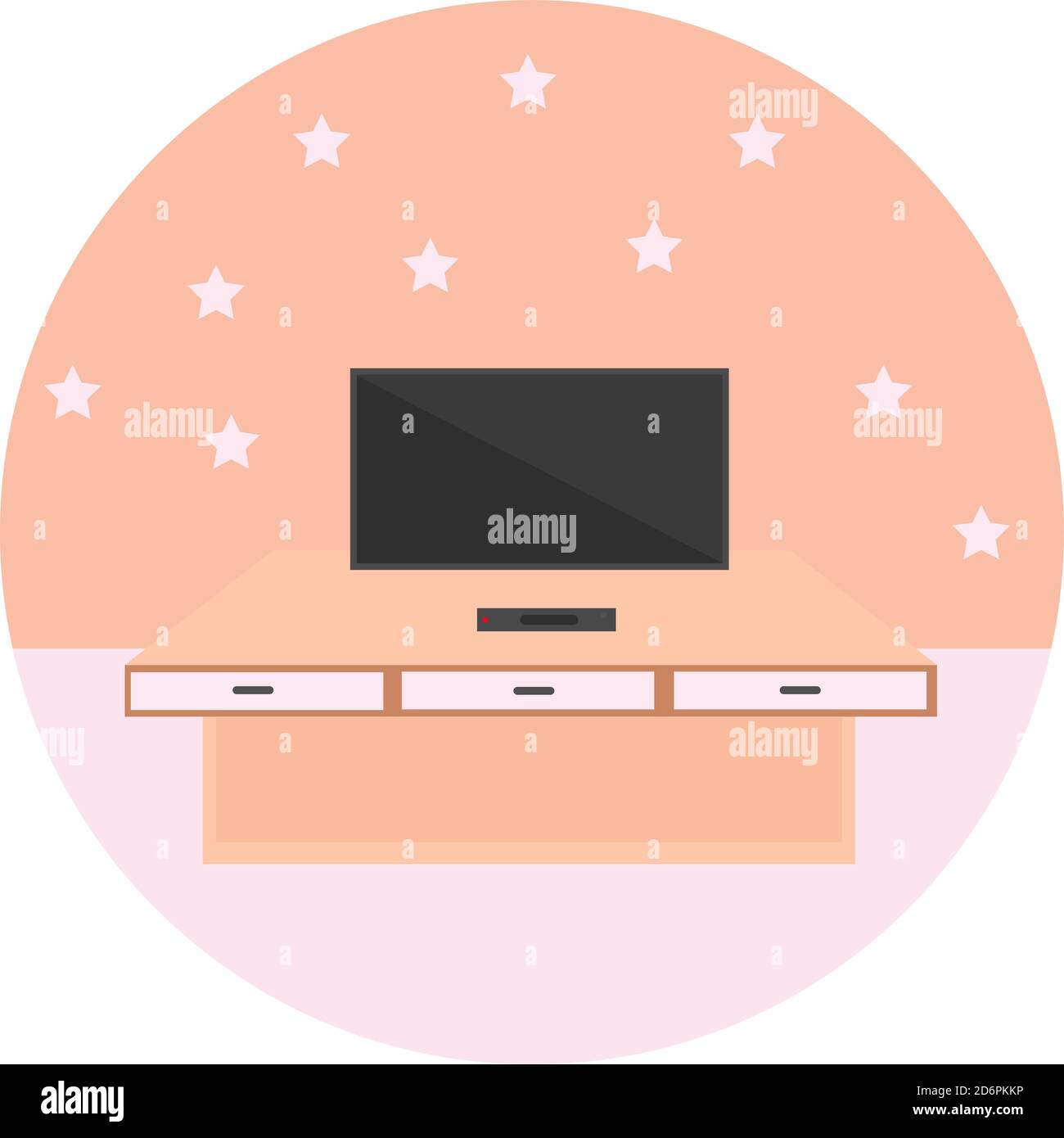 Small flat tv ,illustration, vector on white background Stock Vector ...