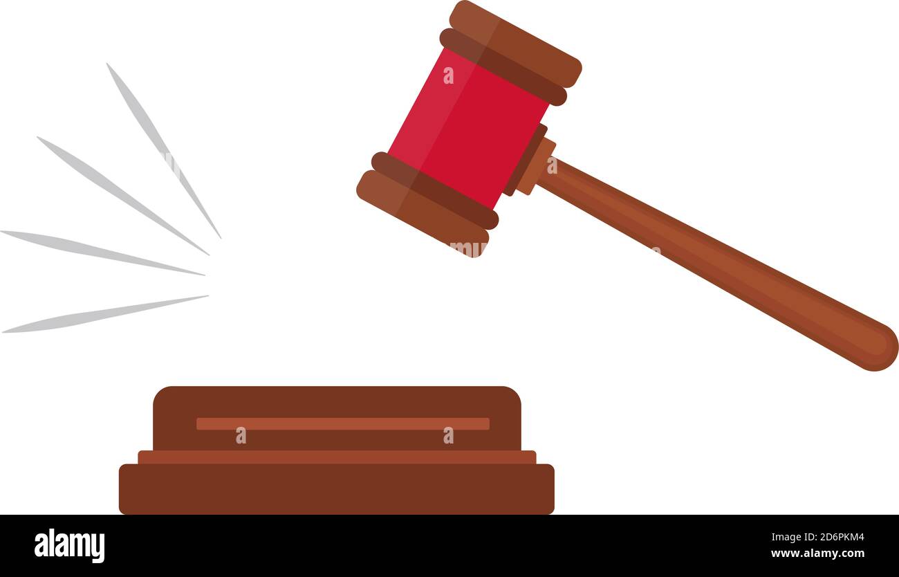 Judges mallet ,illustration, vector on white background Stock Vector ...