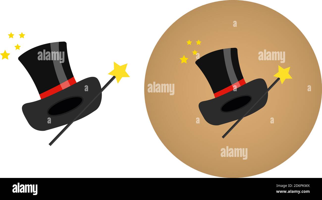 Magic hat ,illustration, vector on white background Stock Vector Image ...
