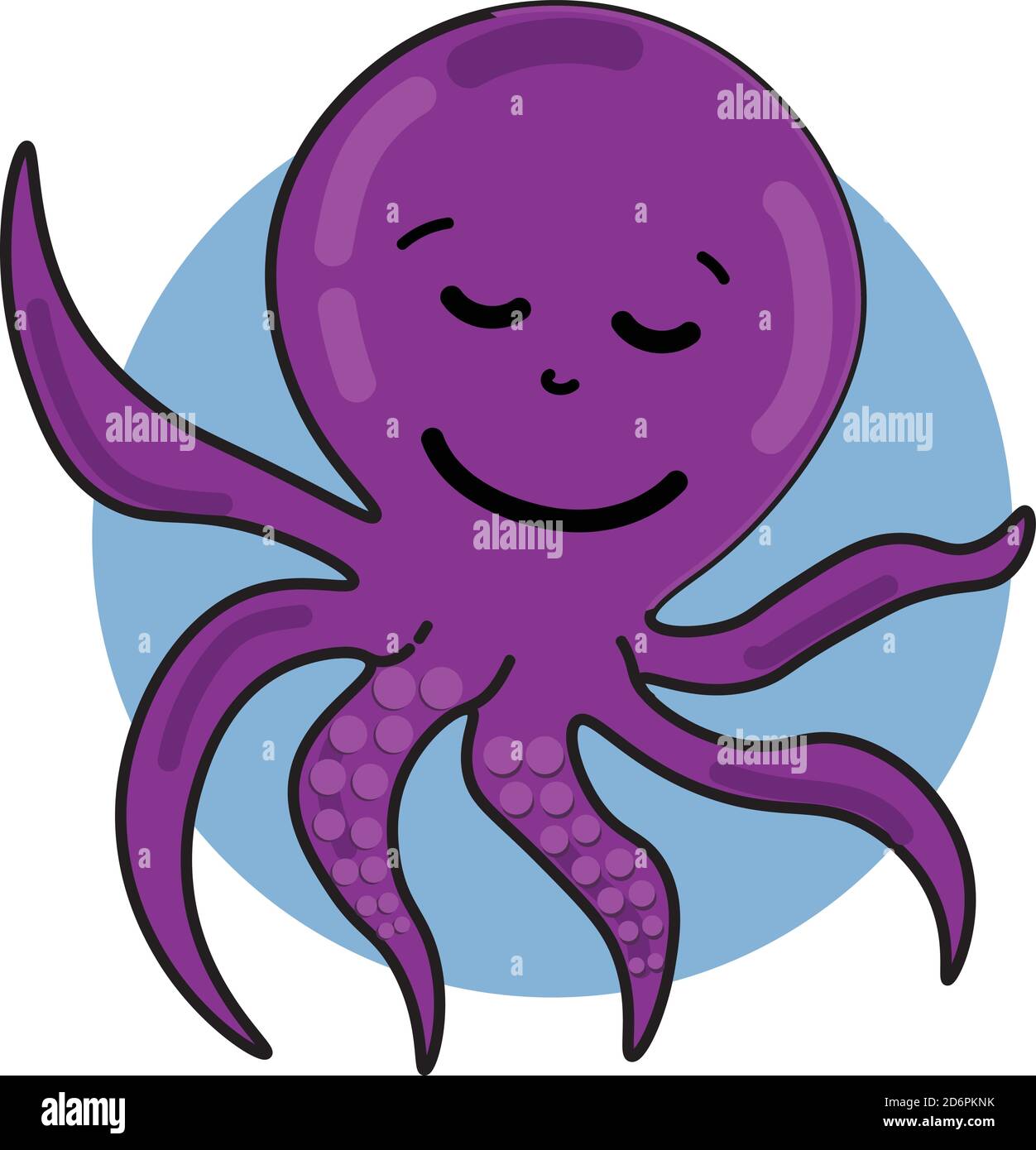 Purple octopus ,illustration, vector on white background Stock Vector ...