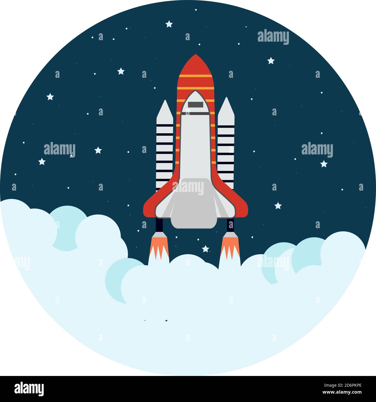 Space rocket ,illustration, vector on white background Stock Vector ...