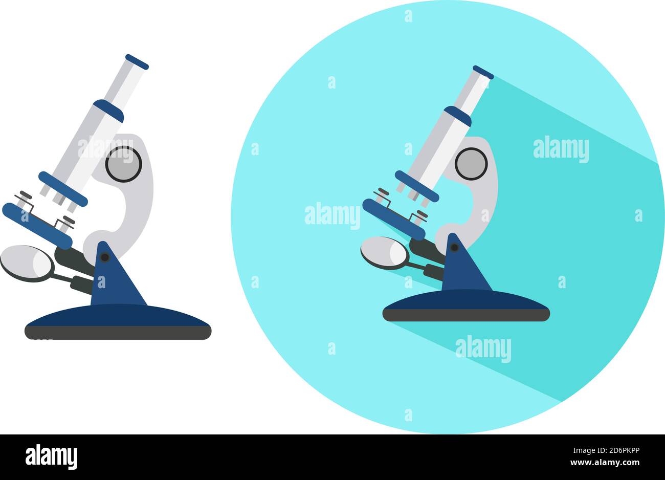 Lab microscope ,illustration, vector on white background Stock Vector ...