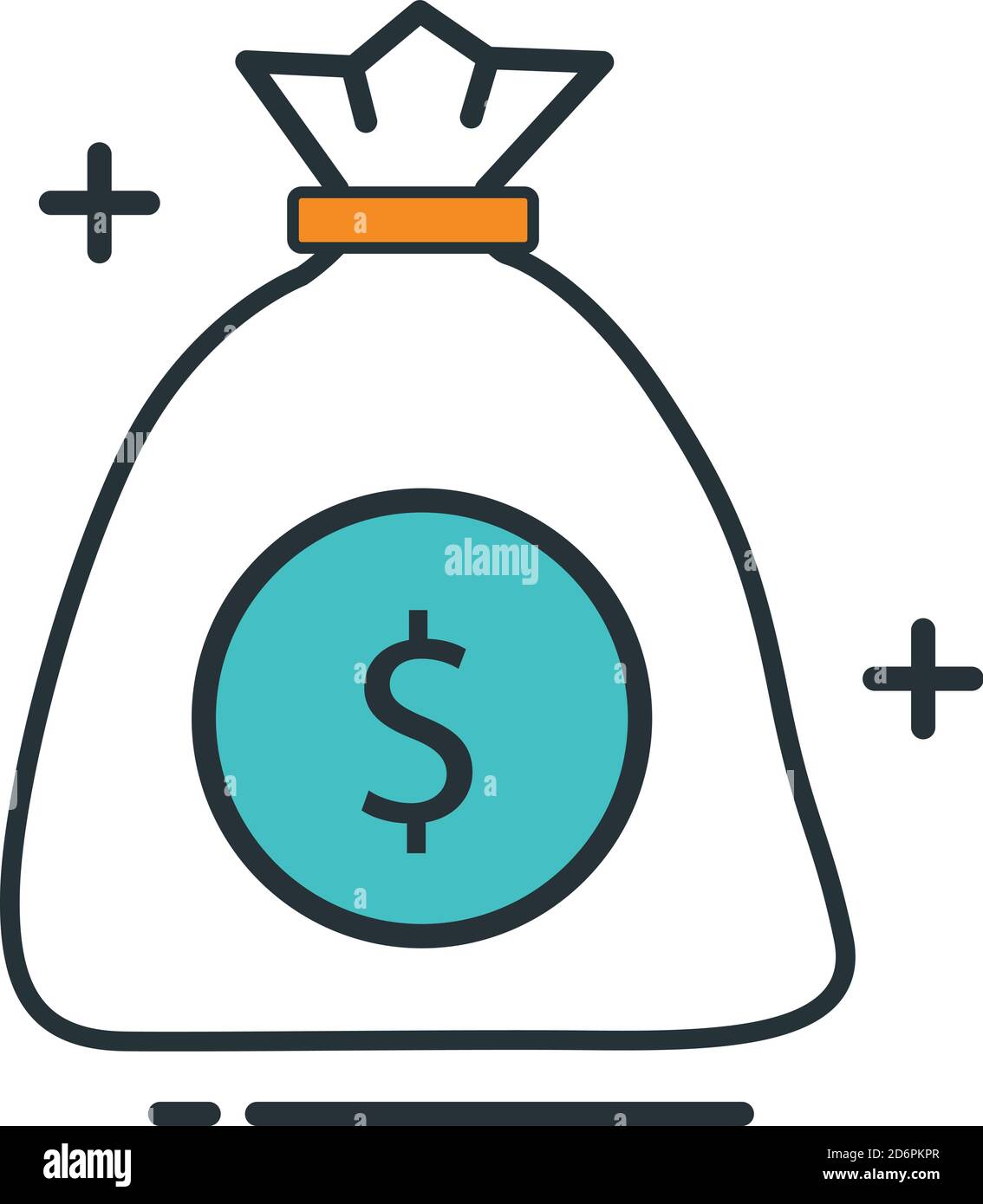 Money bag ,illustration, vector on white background Stock Vector Image ...