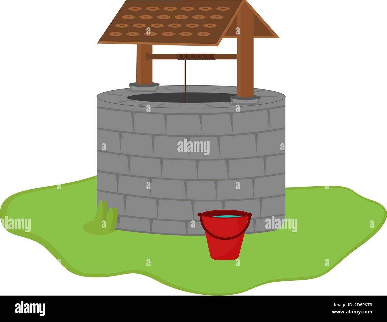 Wishing well ,illustration, vector on white background Stock Vector ...