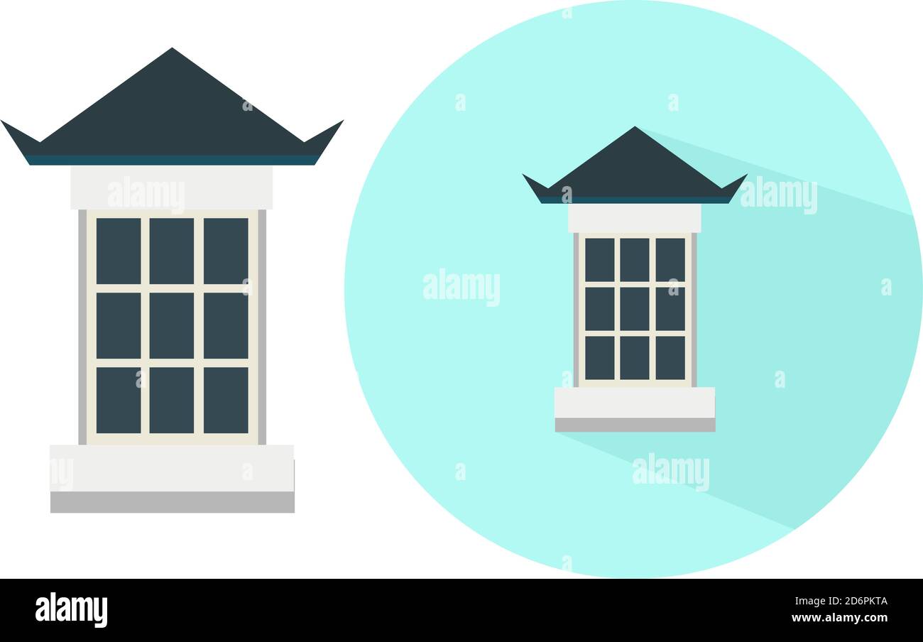 White windows ,illustration, vector on white background Stock Vector ...