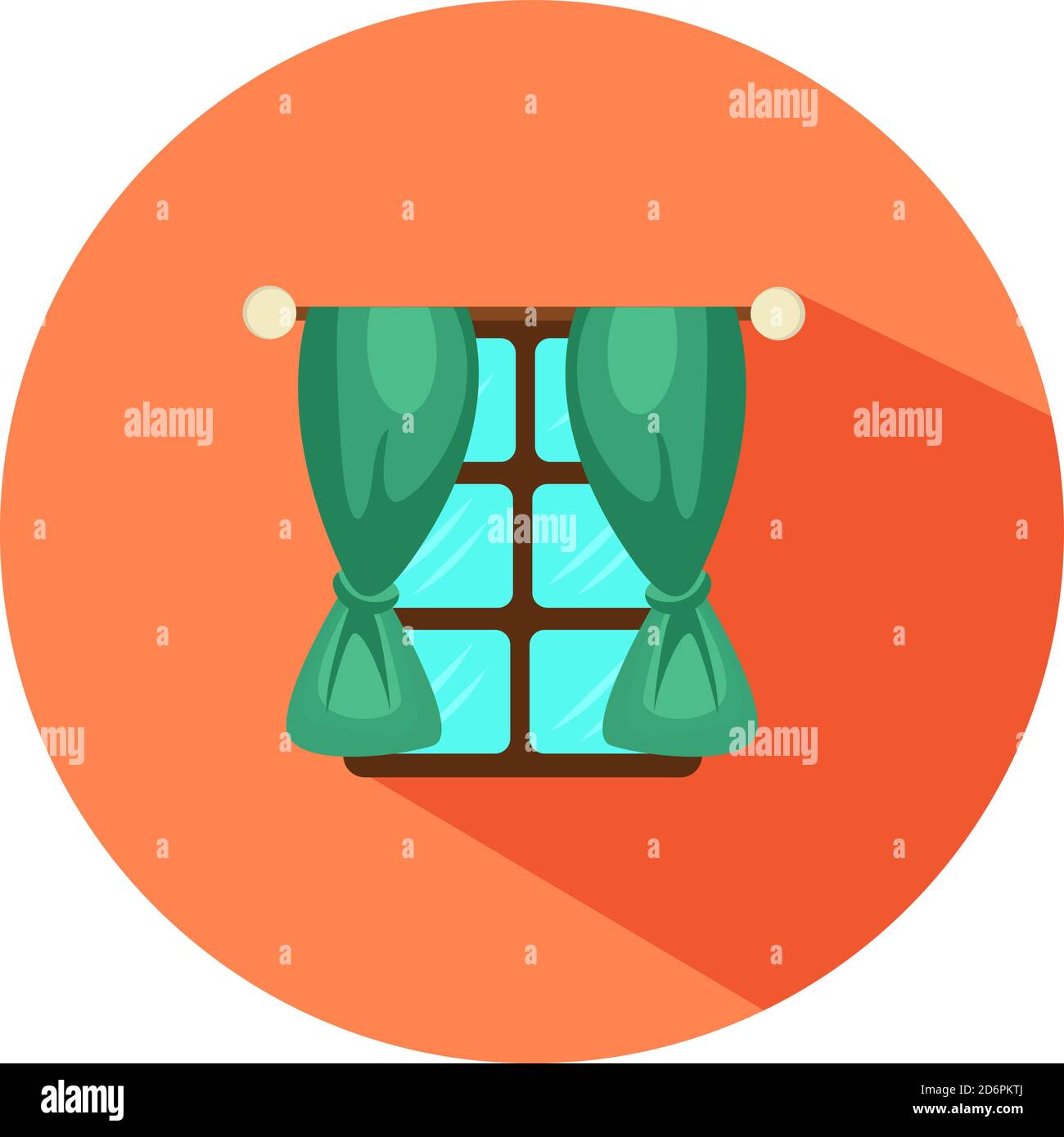 Green window ,illustration, vector on white background Stock Vector ...