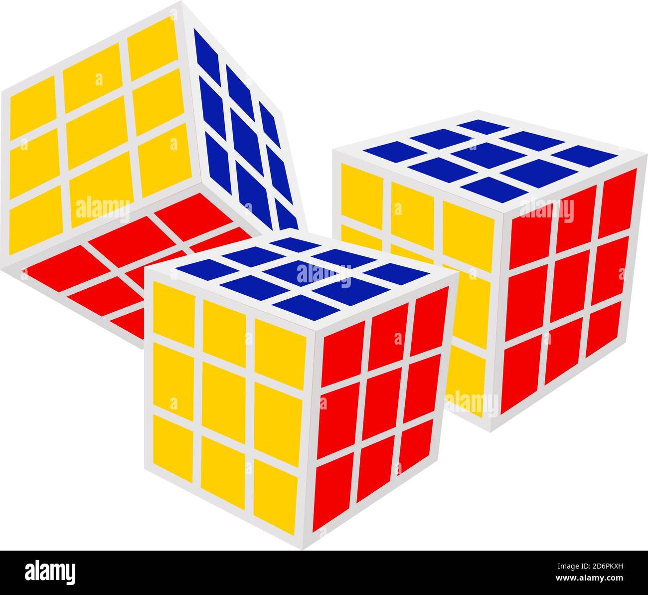 Puzzle cube ,illustration, vector on white background Stock Vector ...