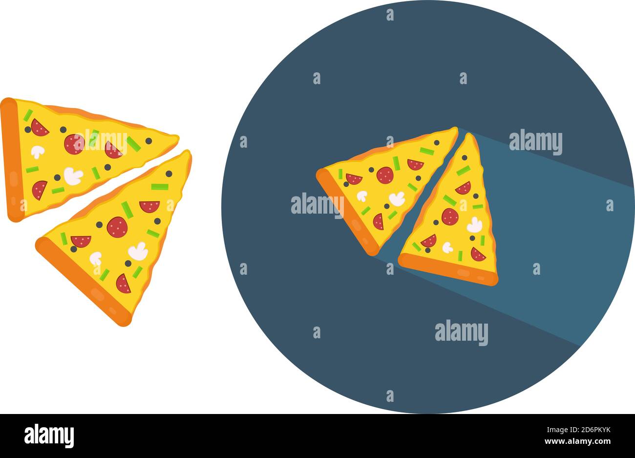 Round pizza margarita on Stock Vector Images - Alamy