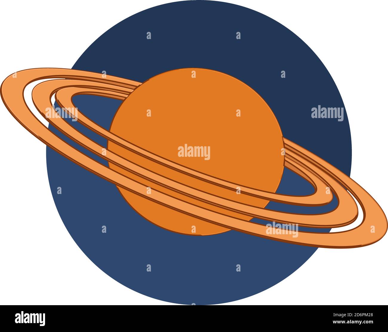 Planet saturn,illustration, vector on white background Stock Vector ...