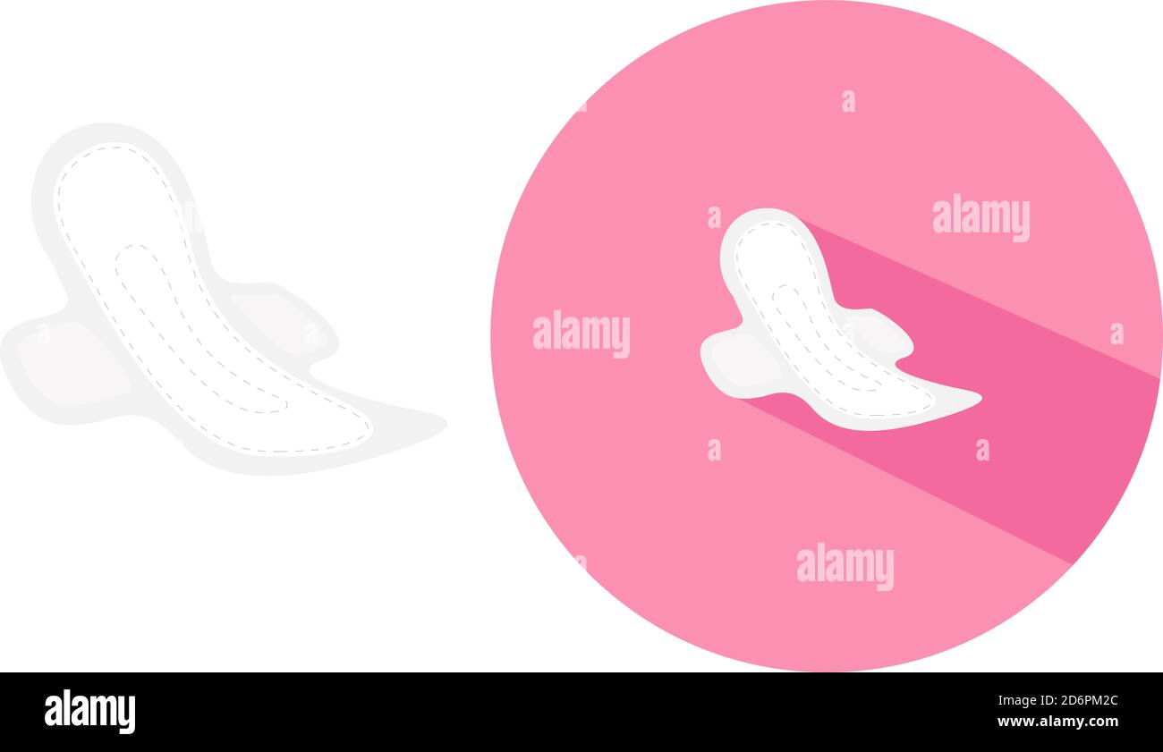 Sanitary pad ,illustration, vector on white background Stock Vector ...