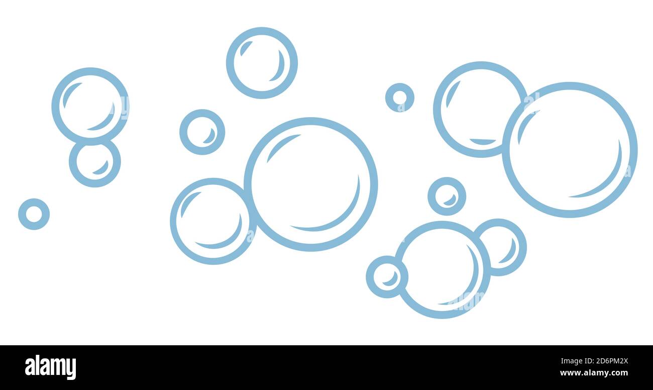 Foam bubbles, cleaning or washing hygiene cosmetic Stock Vector Image ...