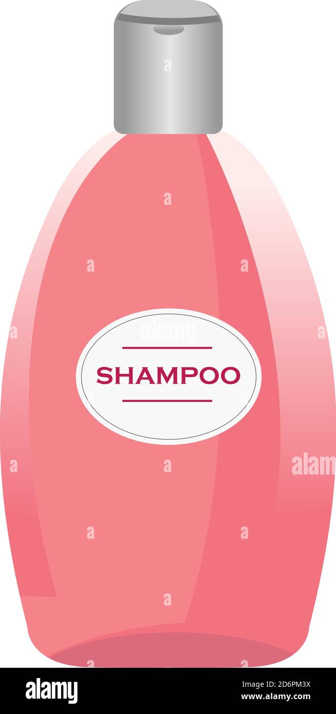 Pink shampoo ,illustration, vector on white background Stock Vector ...