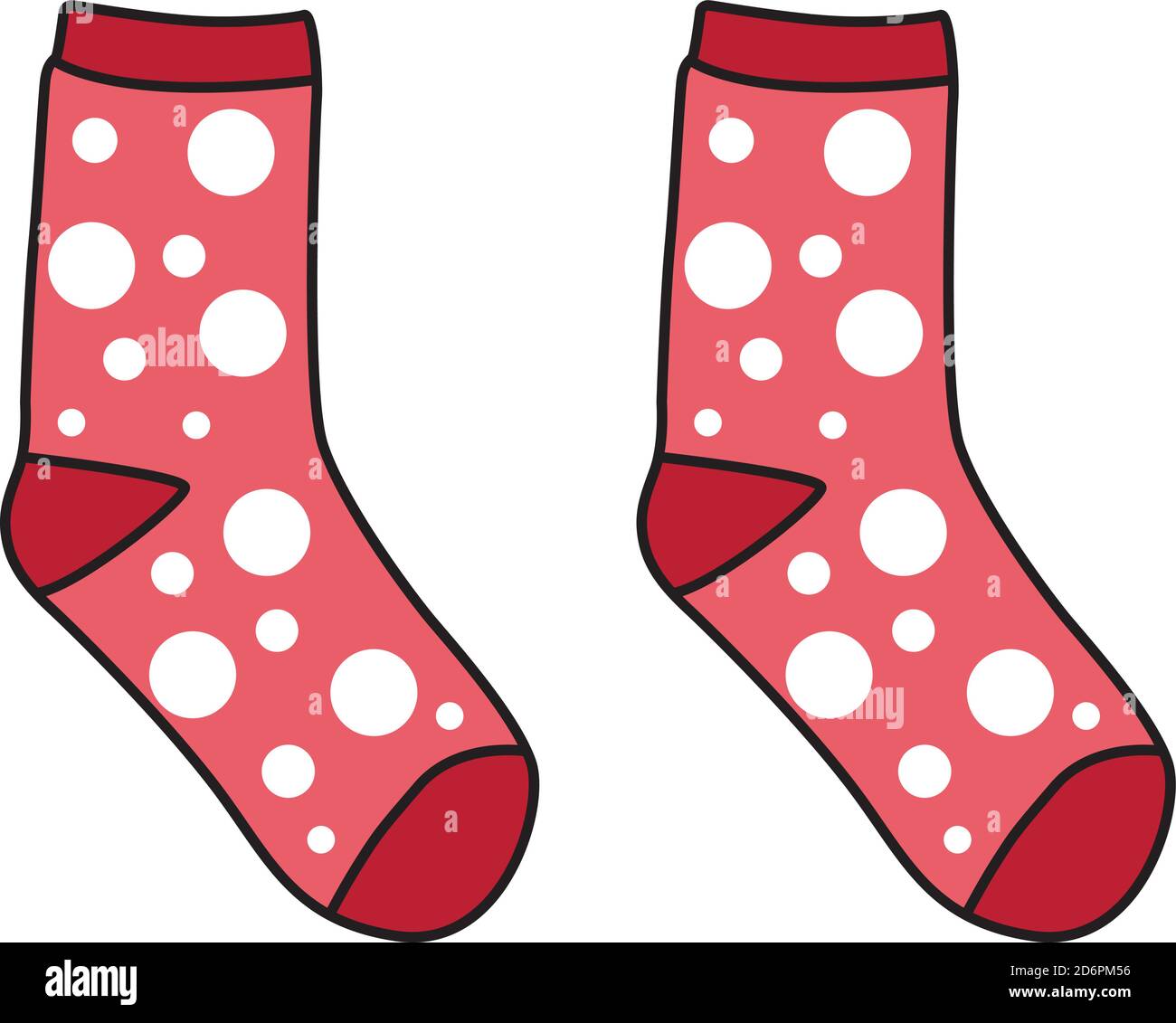 Red socks ,illustration, vector on white background Stock Vector Image ...