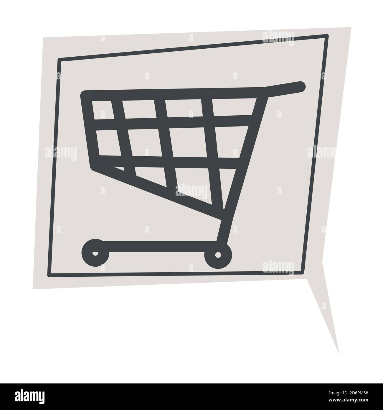 Shopping cart trolley sign in chatting box vector Stock Vector Image ...