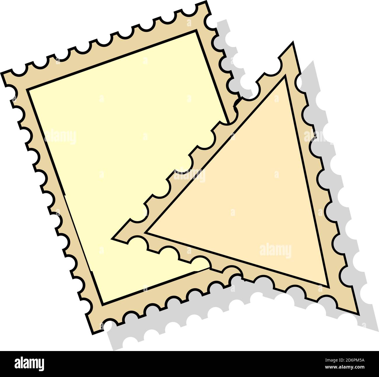 Two stamps ,illustration, vector on white background Stock Vector Image ...