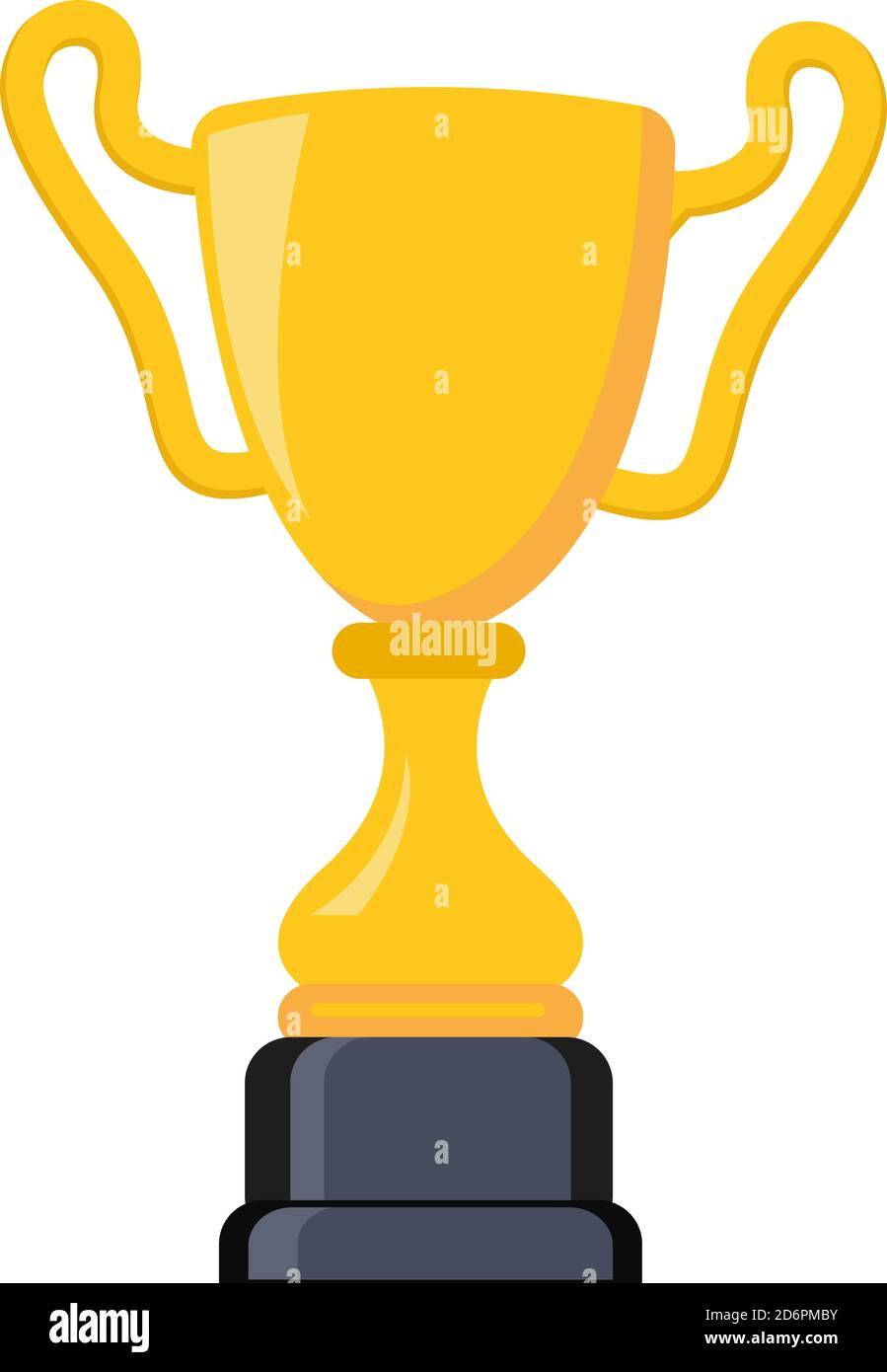 Golden trophy ,illustration, vector on white background Stock Vector ...