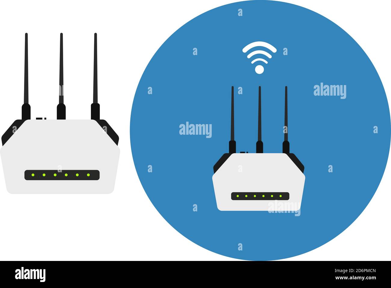 White wifi router ,illustration, vector on white background Stock ...
