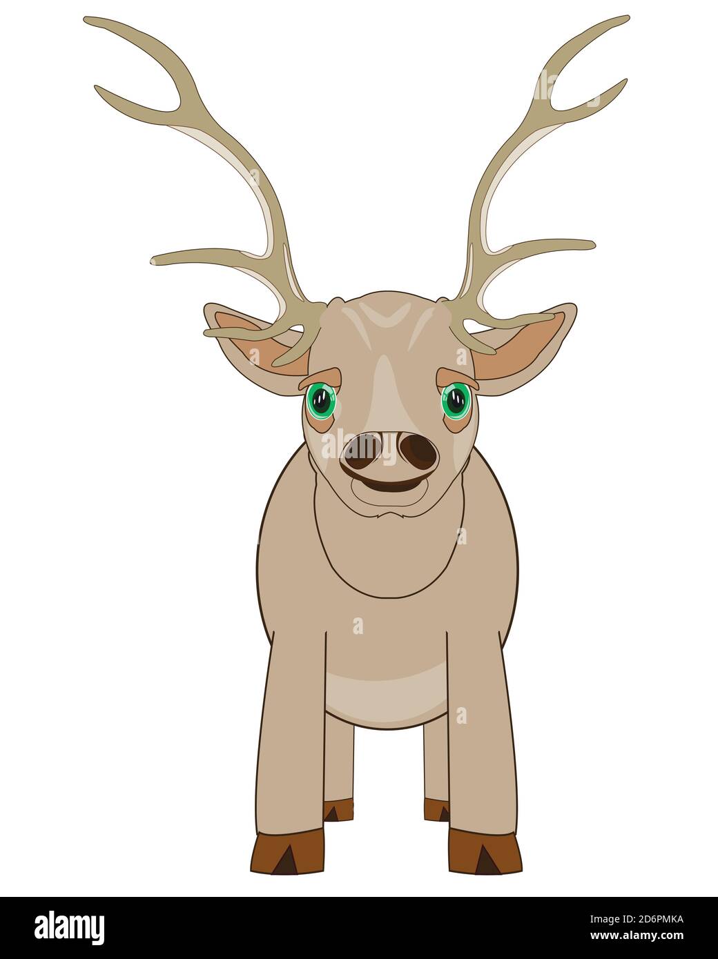 Vector illustration ungulate animal deer with greater horn Stock Vector ...