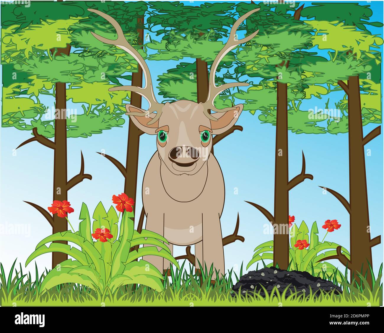 Summer deer Stock Vector Images - Alamy