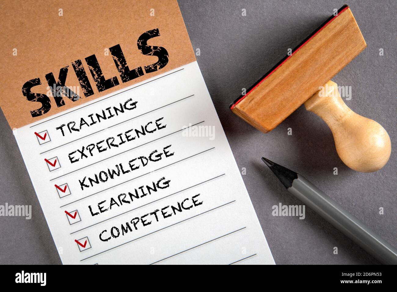 SKILLS. Training, Knowledge, Learning and Competence concept. To do ...