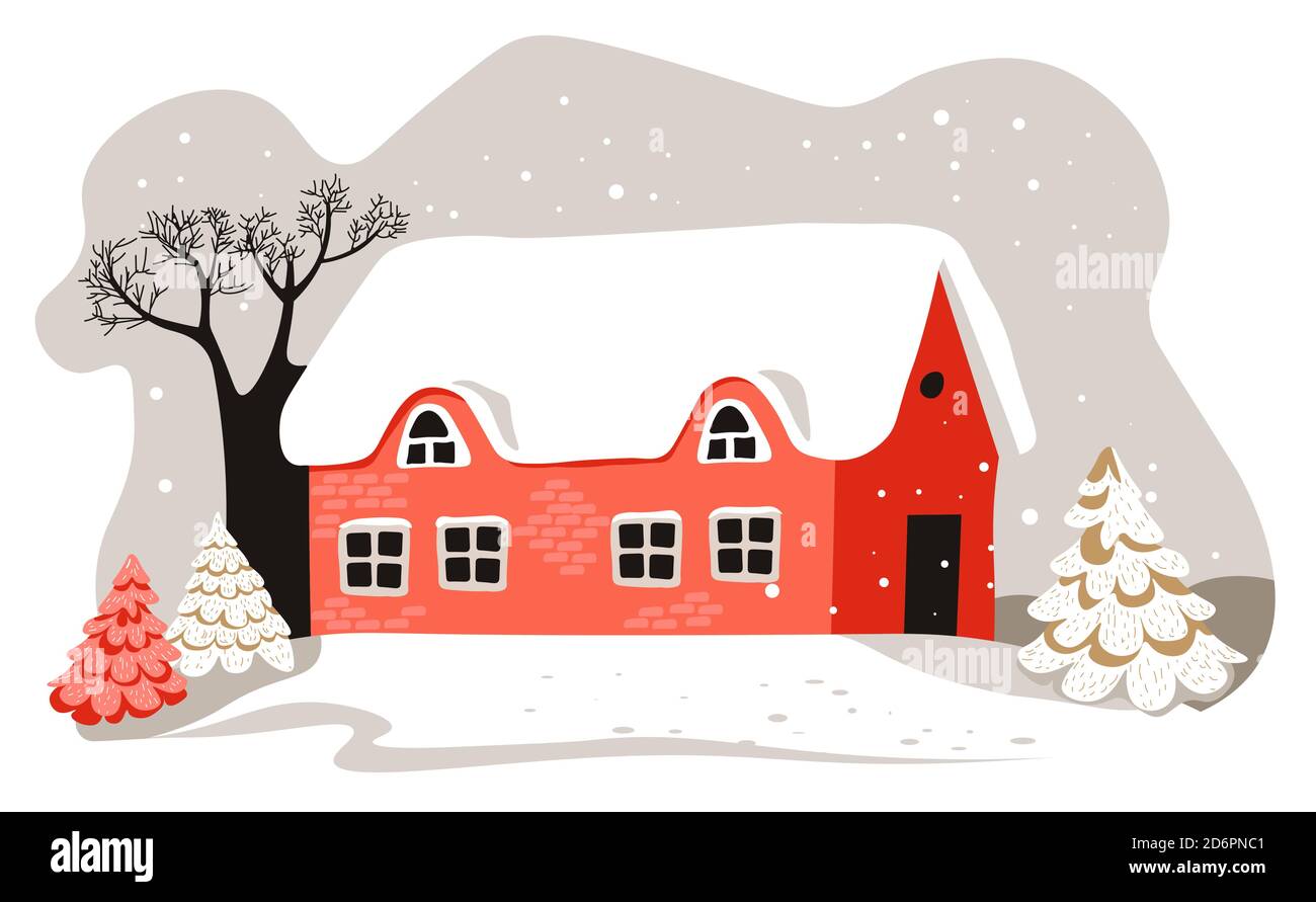 Winter mountain rural landscape Cut Out Stock Images & Pictures - Alamy