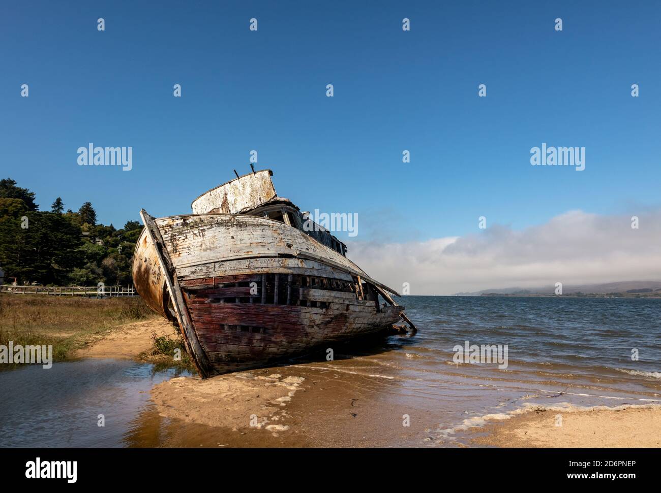 Point Reyes shipwreck, an abandoned boat in Inverness California, Point ...