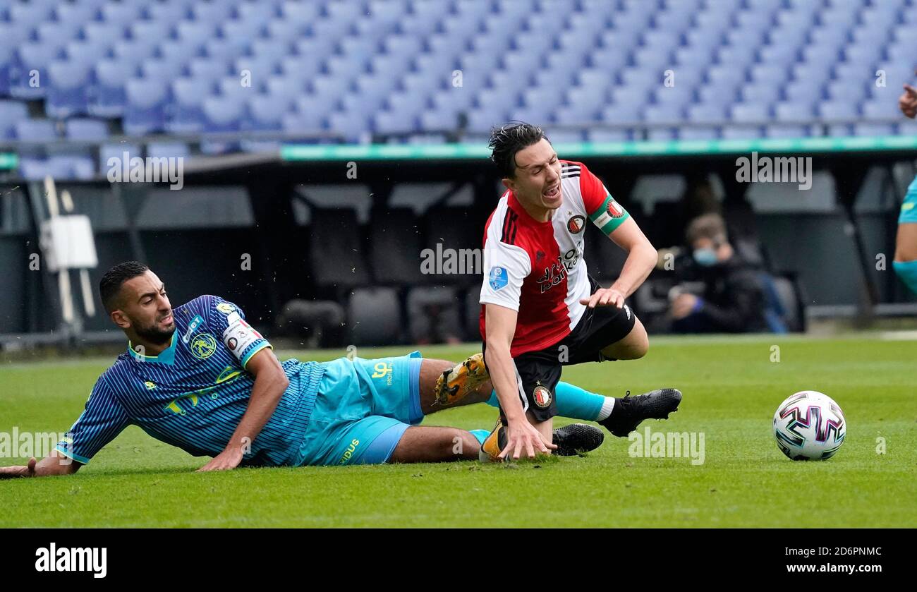 Steven Berghuis (Feyenoord) duels with Deroy Duarte of Sparta during ...