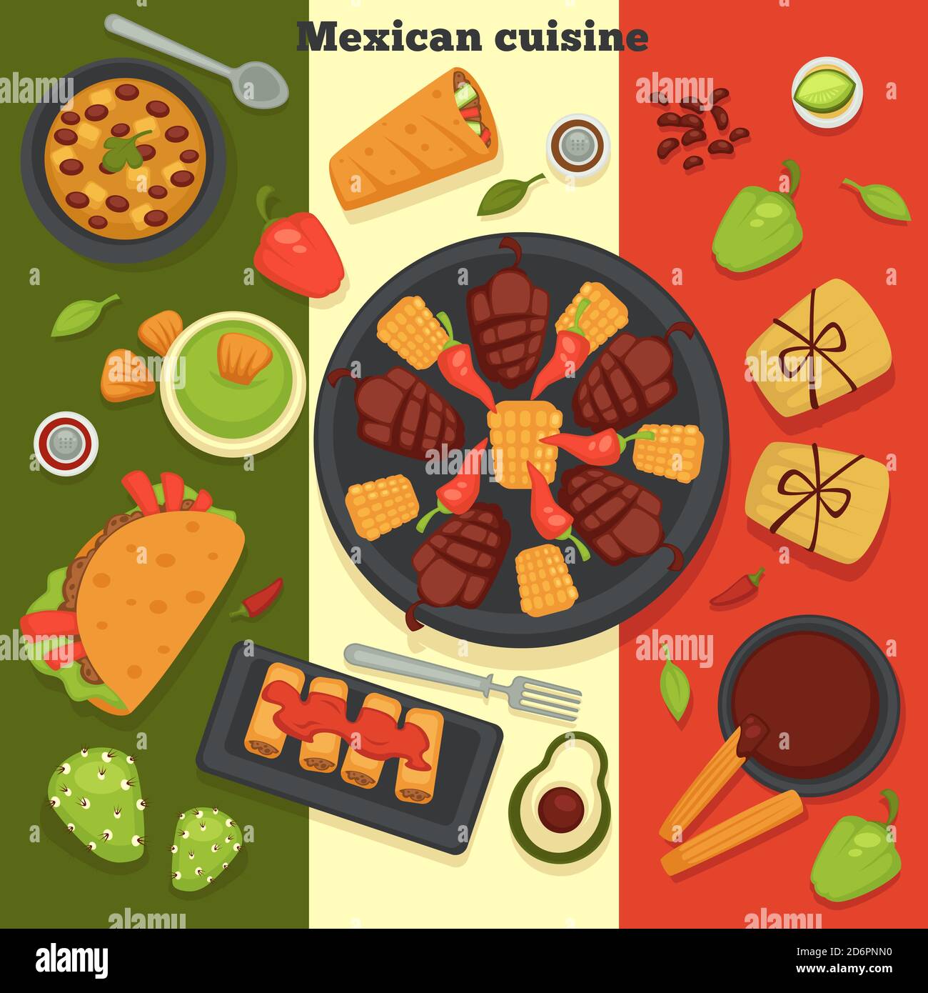 Mexican cuisine appetizer nacho Stock Vector Images - Alamy