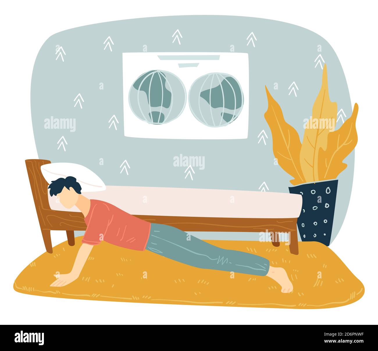 Gym exercise male home Cut Out Stock Images & Pictures - Alamy