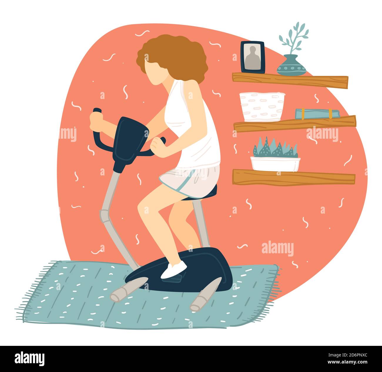 Keep fit cycle machine Stock Vector Images - Alamy