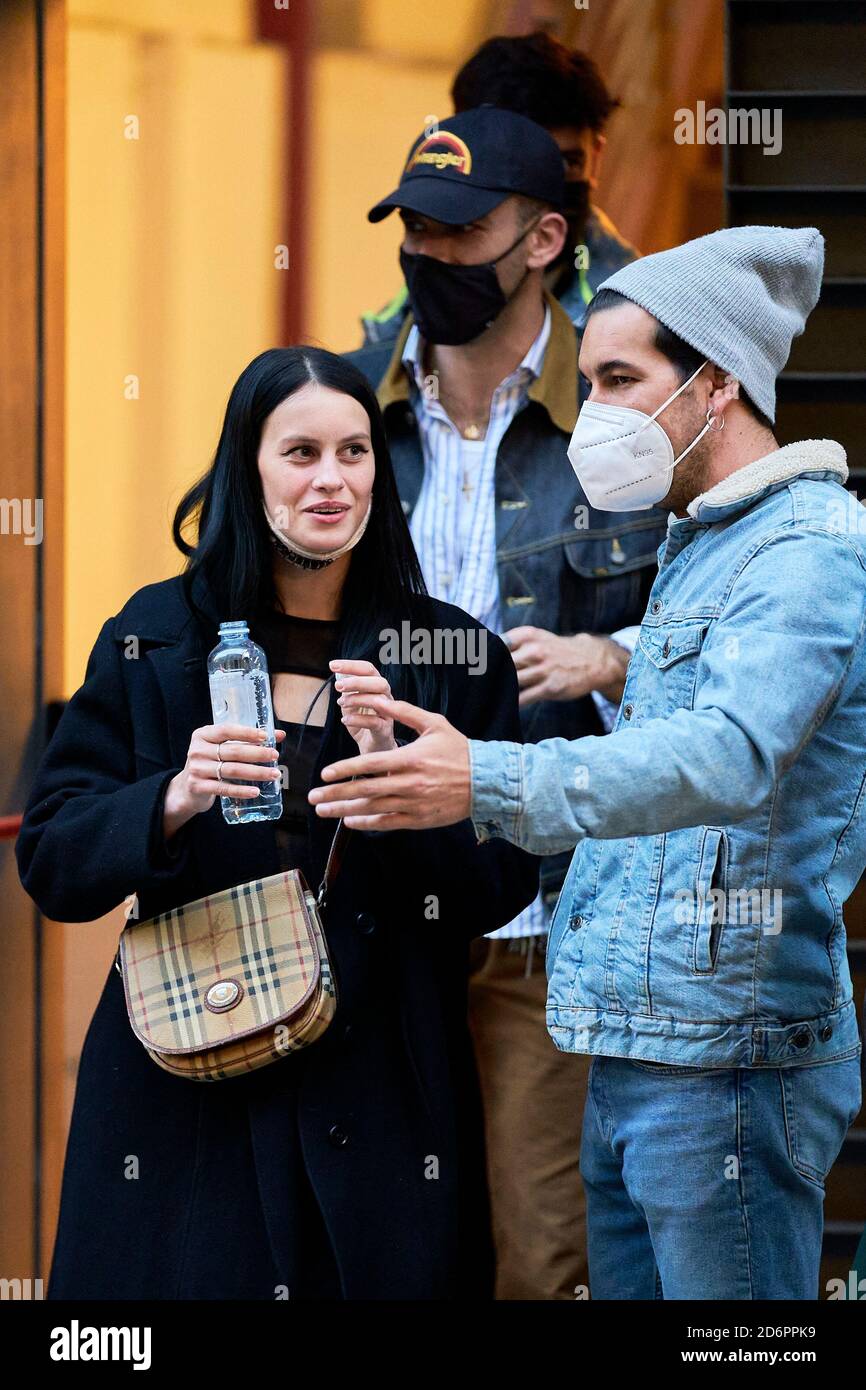 Madrid, Spain. 18th Oct, 2020. Melina Smit and Mario Casas are seen ...