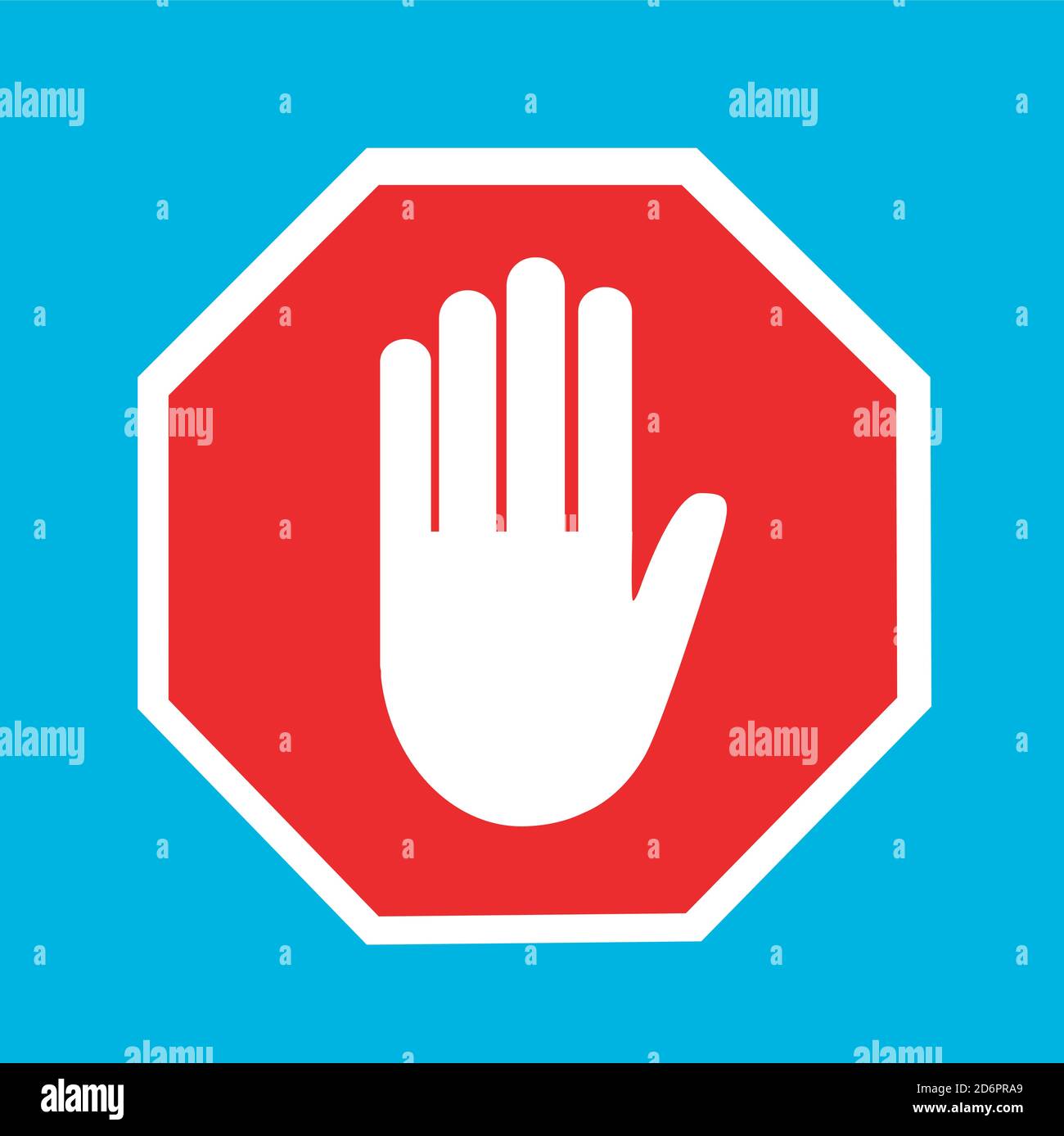 No entry hand sign Stock Vector Image & Art - Alamy