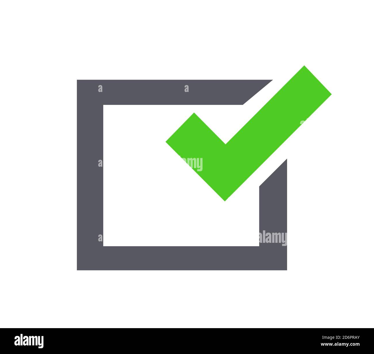 Check Box Icon, Vector Vote Yes Sign Stock Vector Image & Art - Alamy