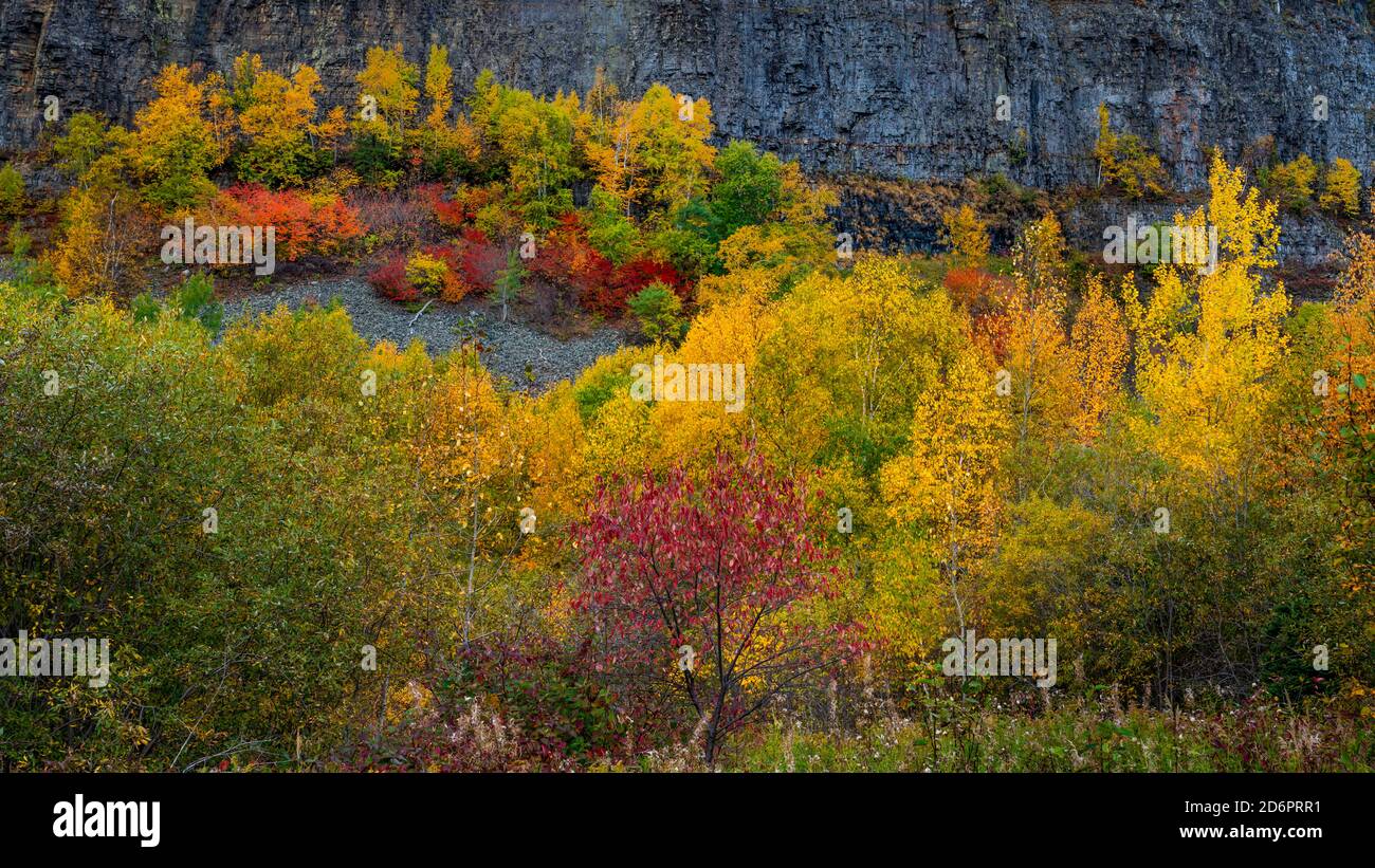 Fall foliage color at the Mount McKay lookout Thunder Bay, Ontario ...