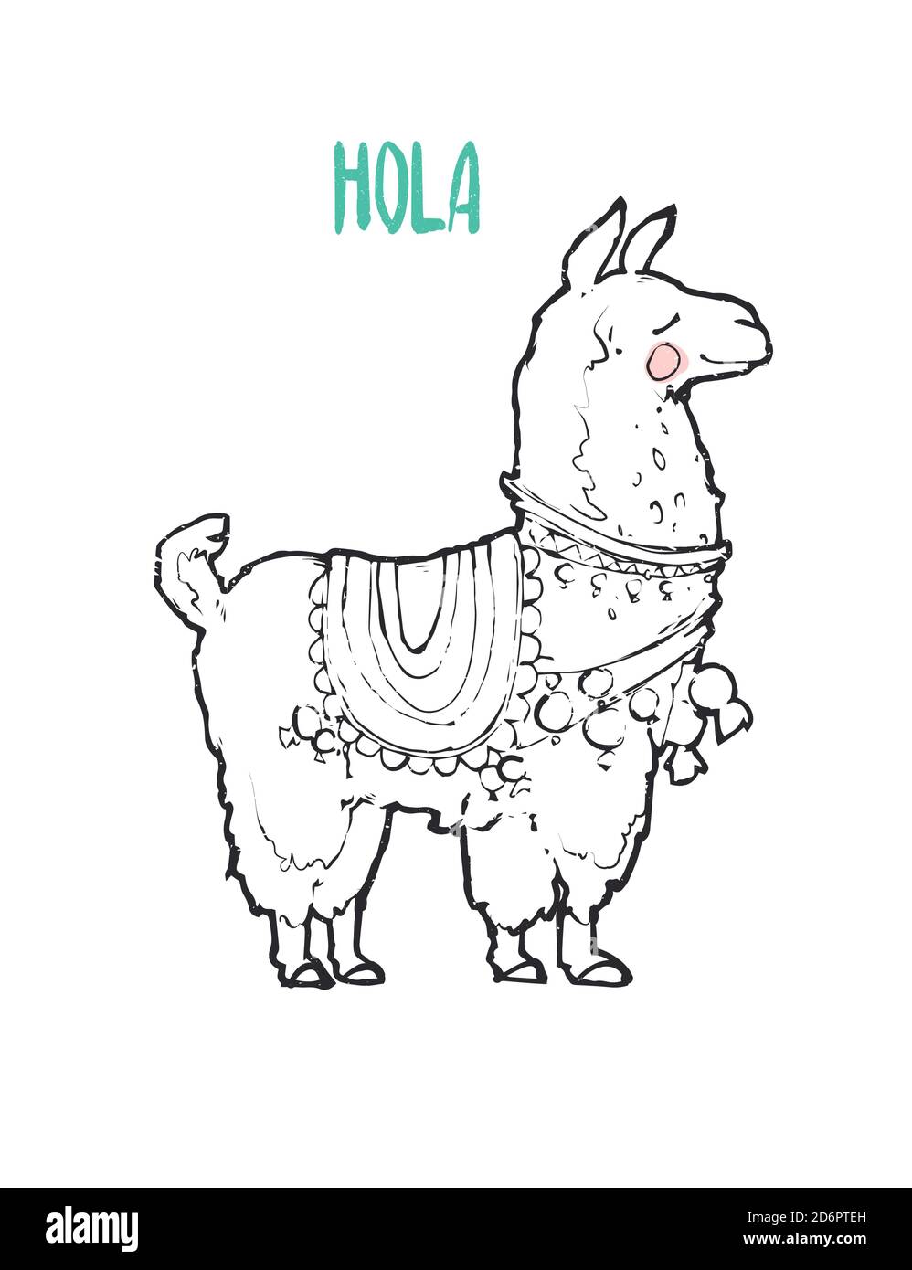 Cute cartoon llama Stock Vector Image & Art - Alamy
