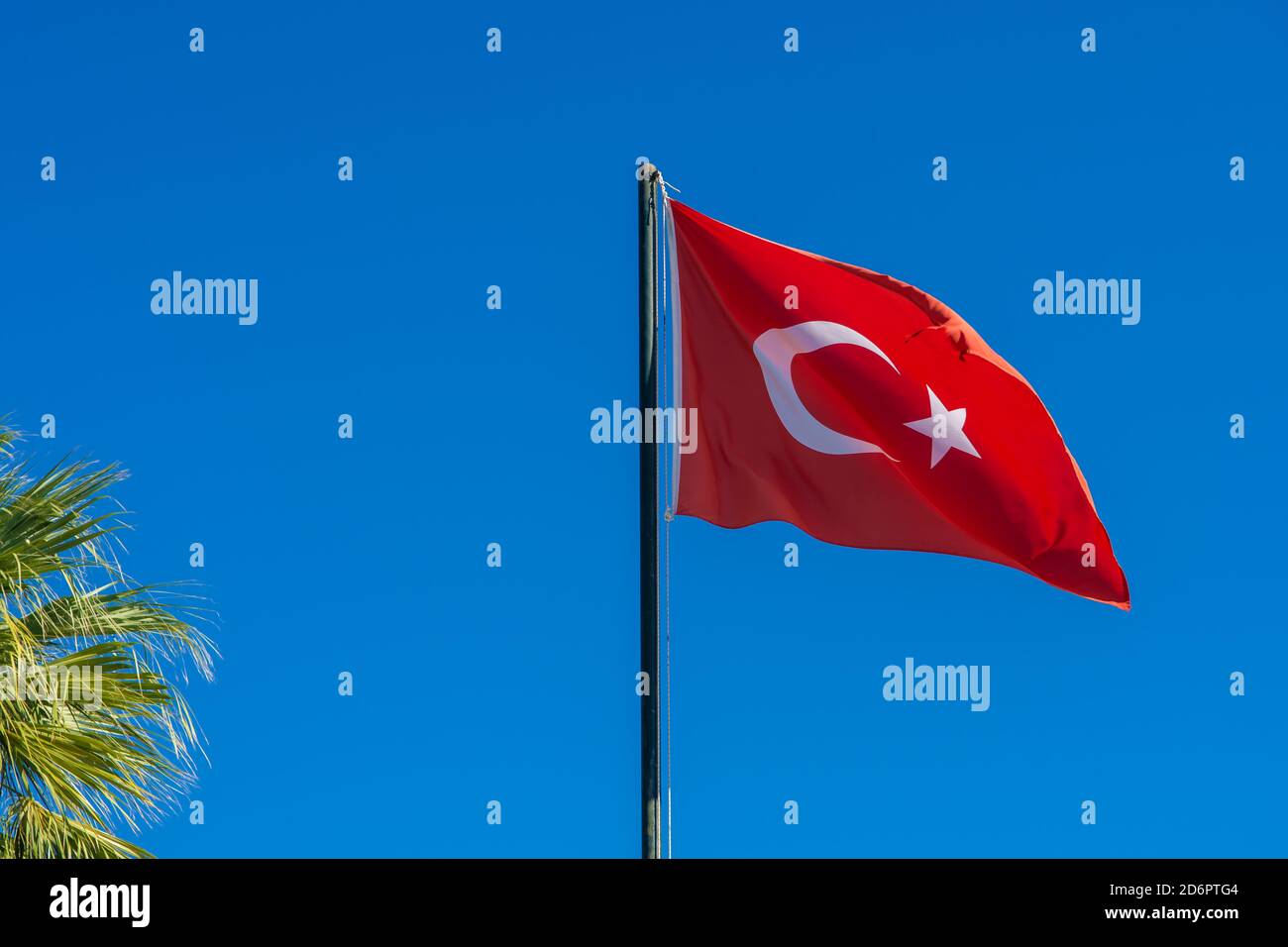 National Flag of Turkey Waving Proudly. national flag of Turkey. Waving ...