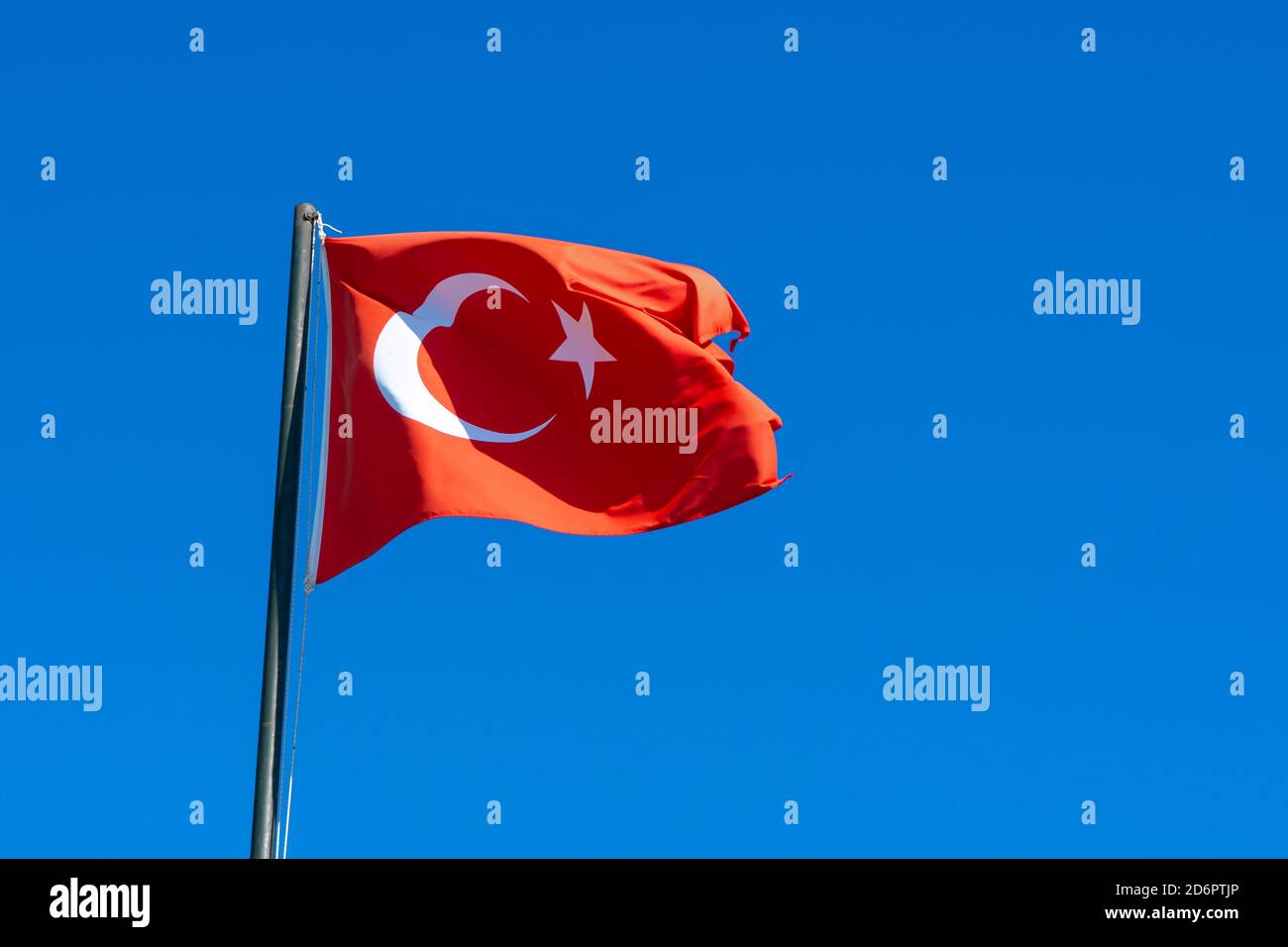 Symbol of Turkish people. Waving national flag of Turkey. National flag ...