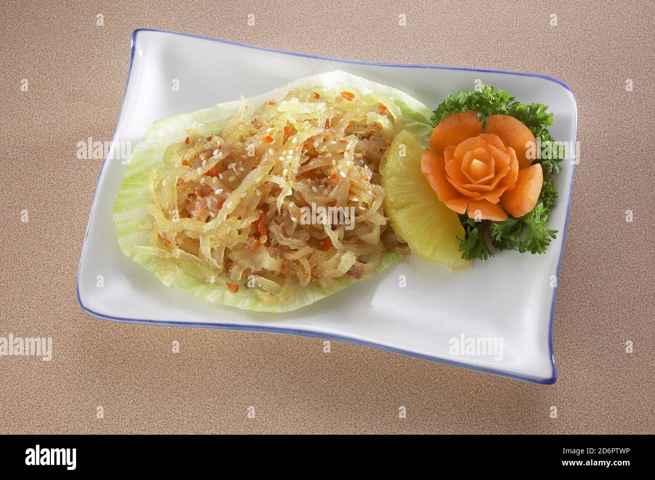 Asian food sesame jellyfish salad Stock Photo - Alamy