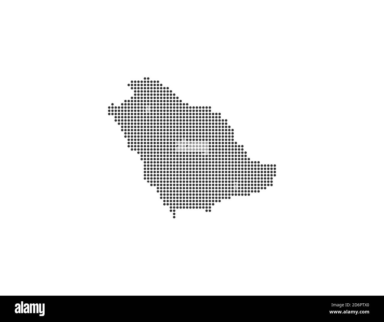 Saudi Arabia, country, dotted map on white background. Vector ...