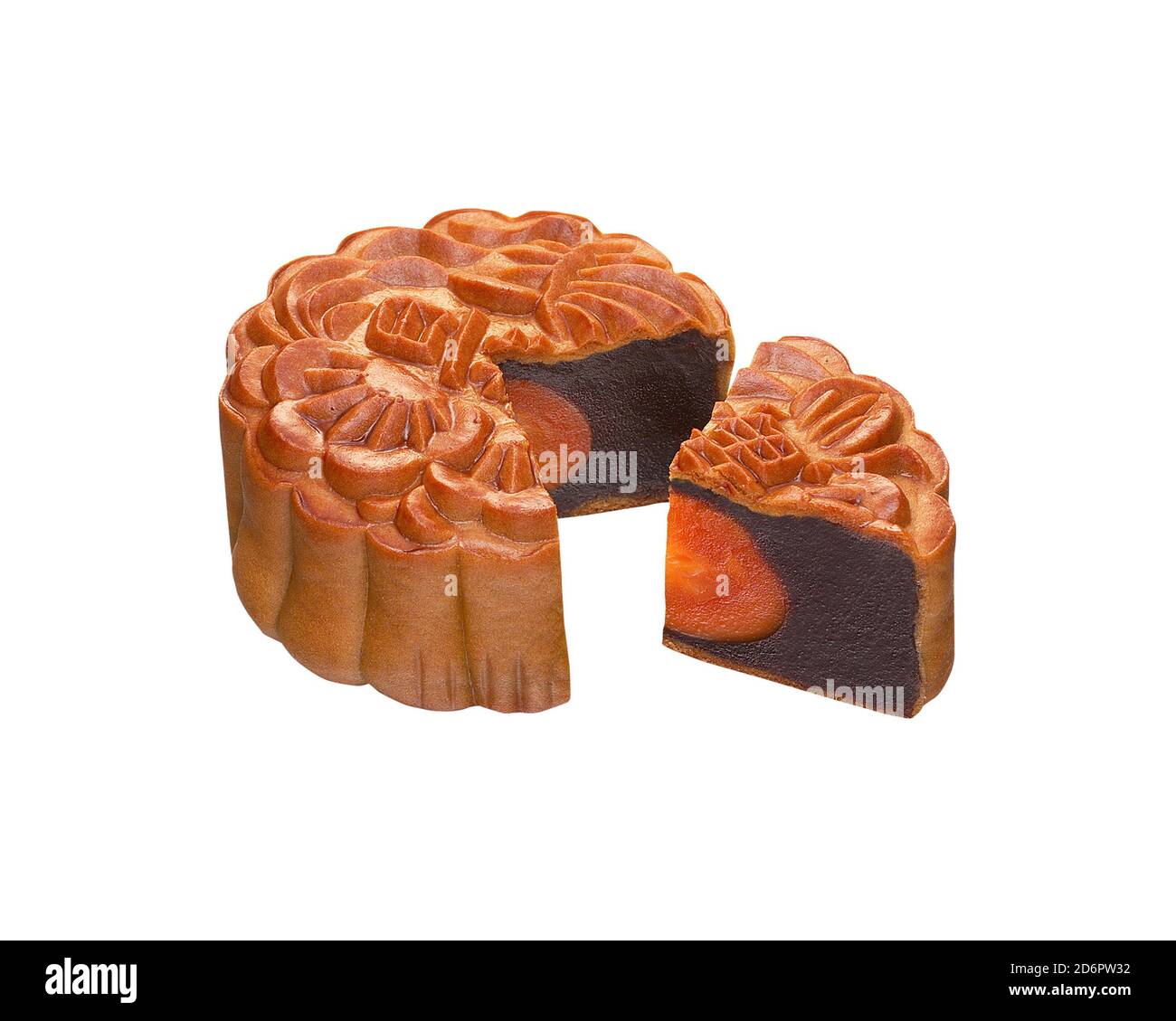 Red bean paste single yolk mooncake for Chinese Mid Autumn Festival ...