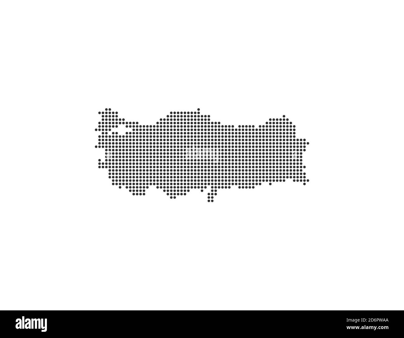 Turkey, country, dotted map on white background. Vector illustration ...