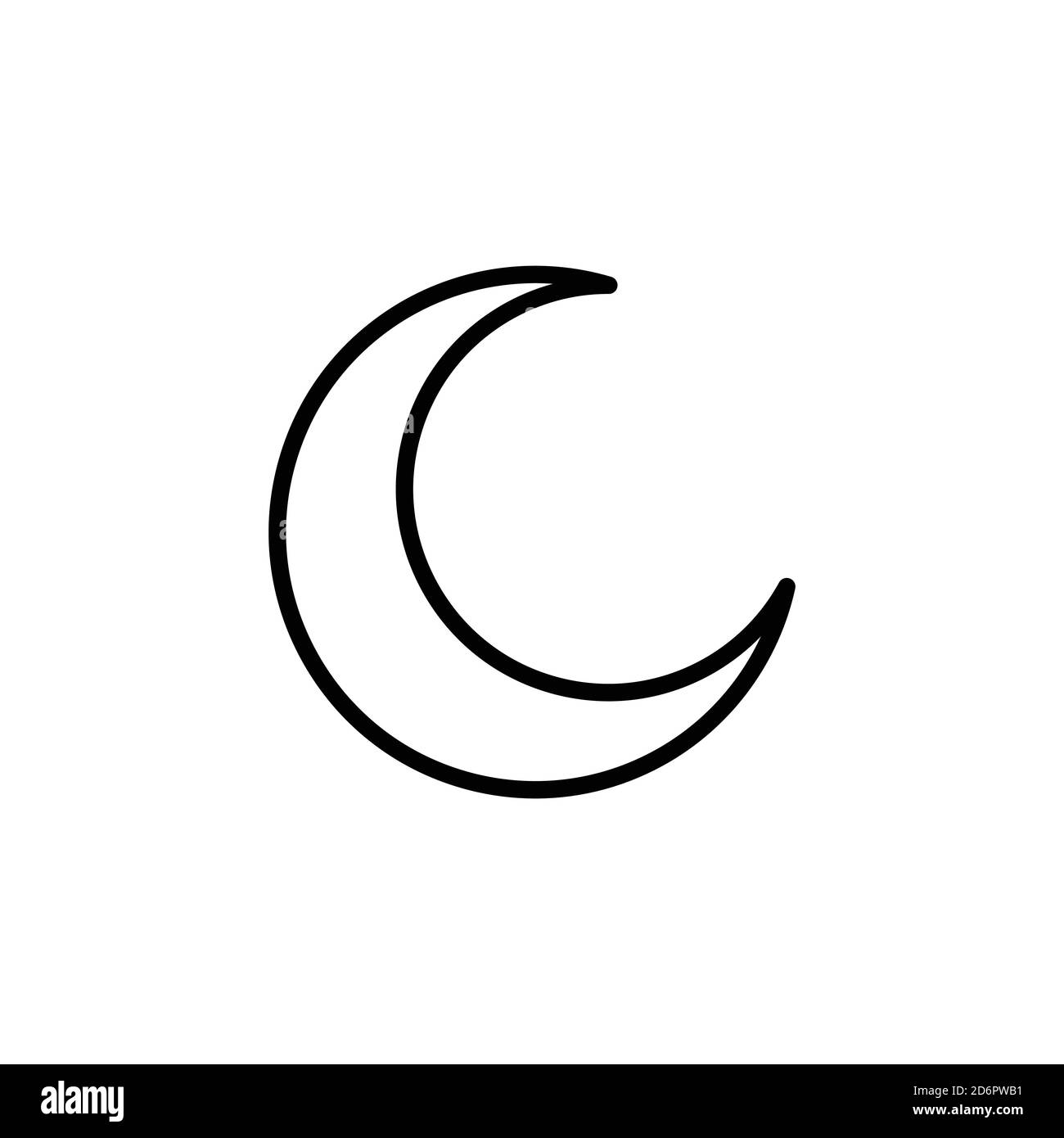 Crescent line symbol. Design template vector Stock Vector Image & Art ...