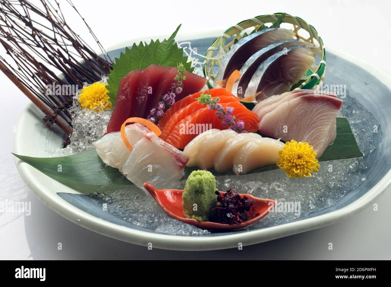 Fresh Japanese sashimi set Stock Photo - Alamy