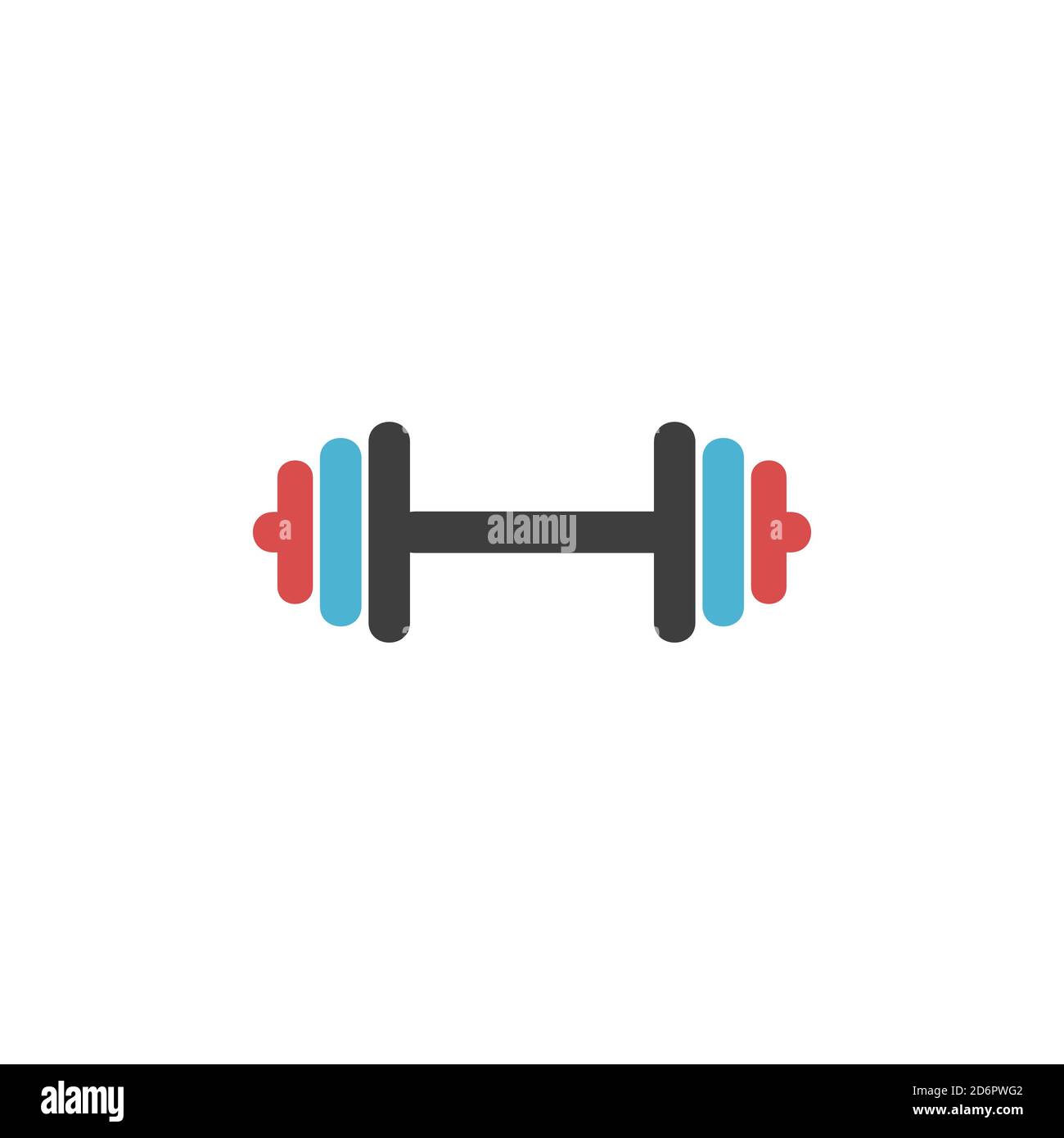 Dumbbell color Icon, gym activity icon in trendy flat style. Stock ...