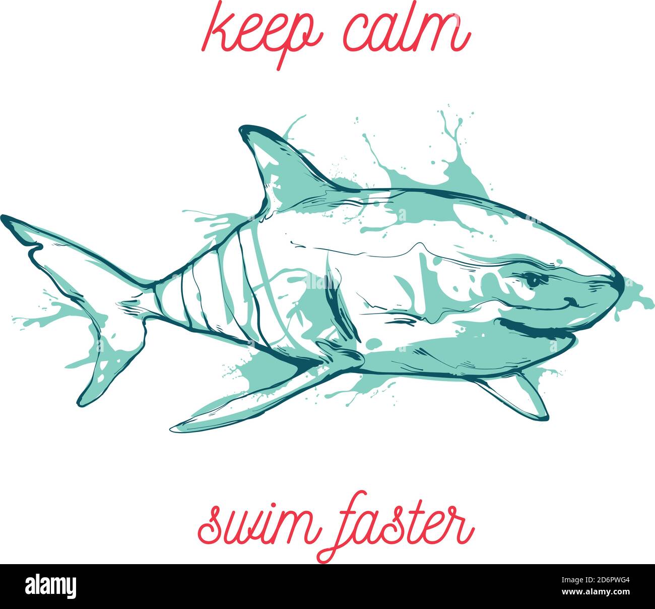 Shark poster design Cut Out Stock Images & Pictures - Alamy